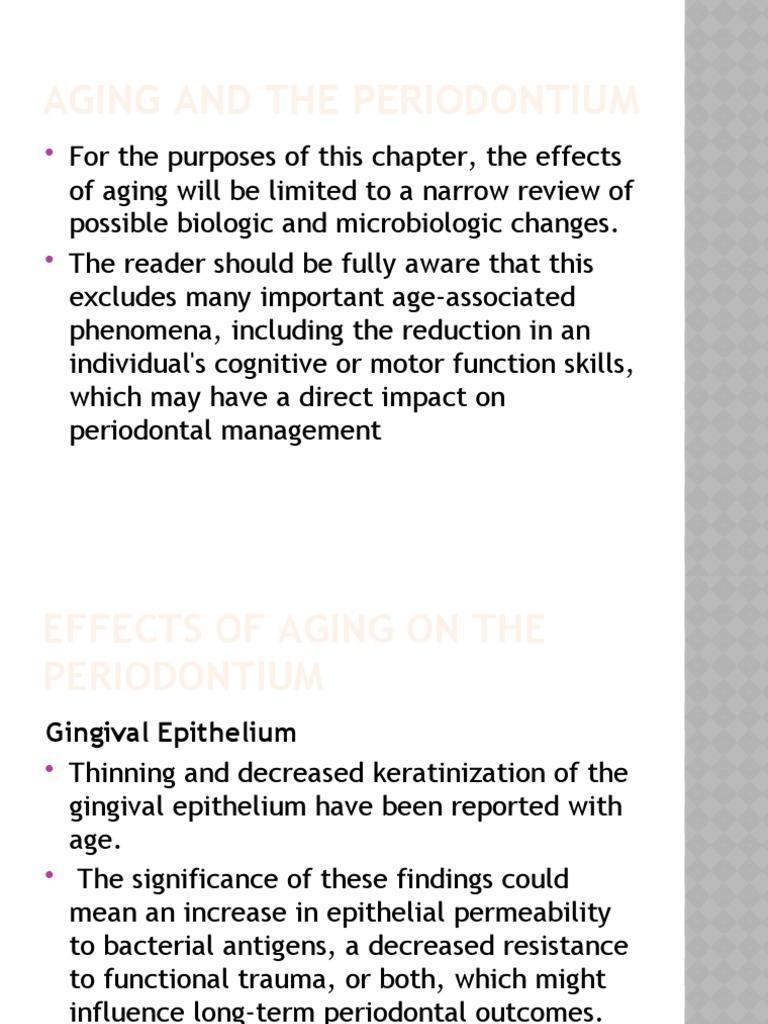 Aging and The Periodontium | PDF | Periodontology | Connective Tissue