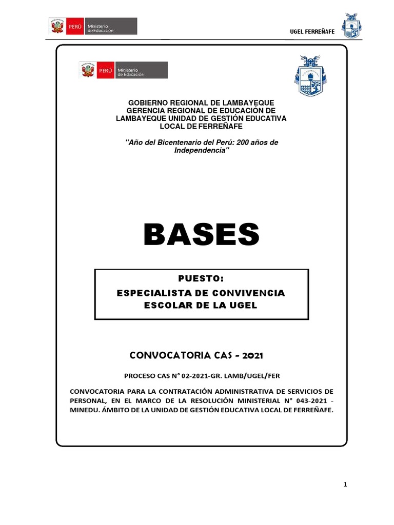 Cas 02 Especialista de Convivencia | PDF | Gestión de recursos humanos ... Cas 02 Especialista de Convivencia | PDF | Gestión de recursos humanos ...