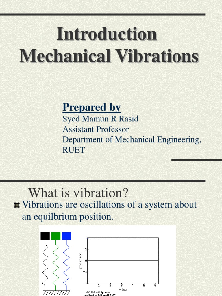 Mechanical Vibration (Mamun Sir) | PDF | Resonance | Applied And ...