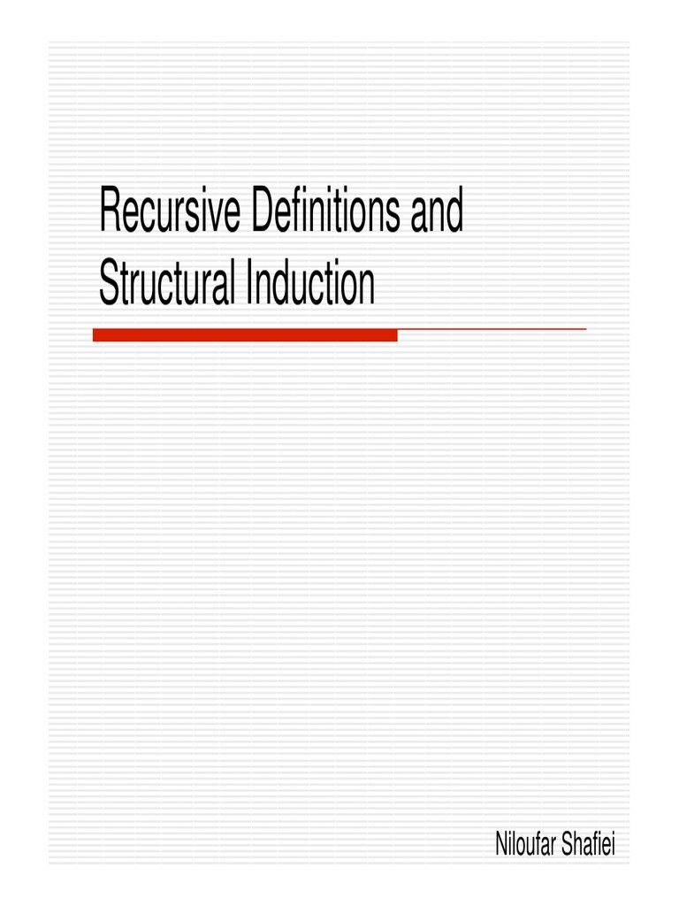 17 Recursive Definitions and Structural Induction | PDF | Function (Mathematics) | Vertex (Graph ...