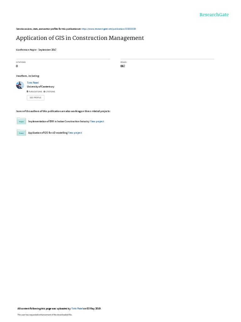 Application of GIS in Construction Management | PDF | Geographic ...