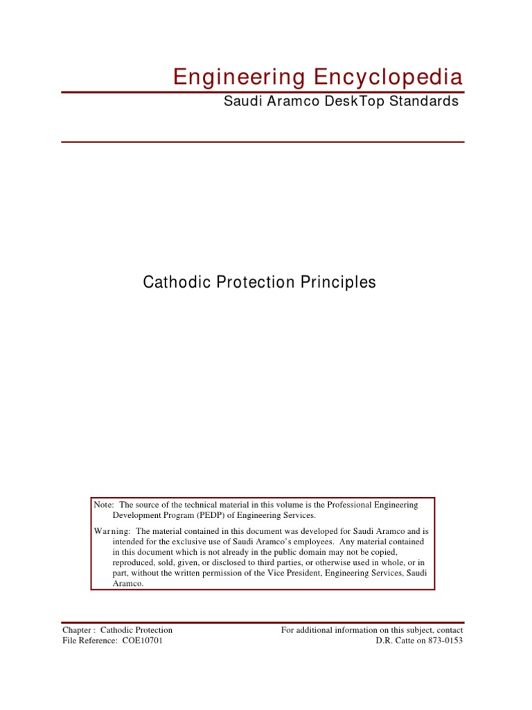 Cathodic Protection Principles | PDF | Corrosion | Electrochemistry