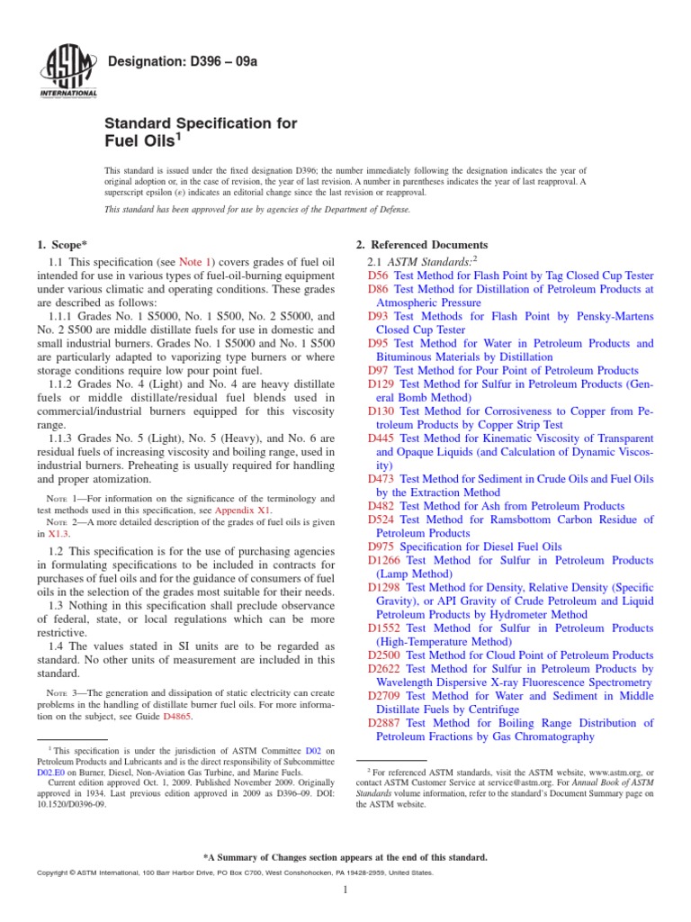 Fuel Oils: Standard Specification For | PDF | Fuel Oil | Biodiesel