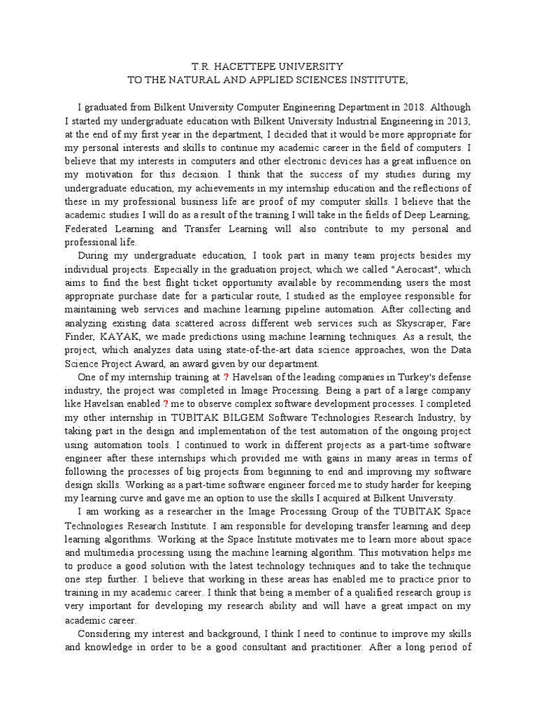 Letter of Intent | PDF | Machine Learning | Automation