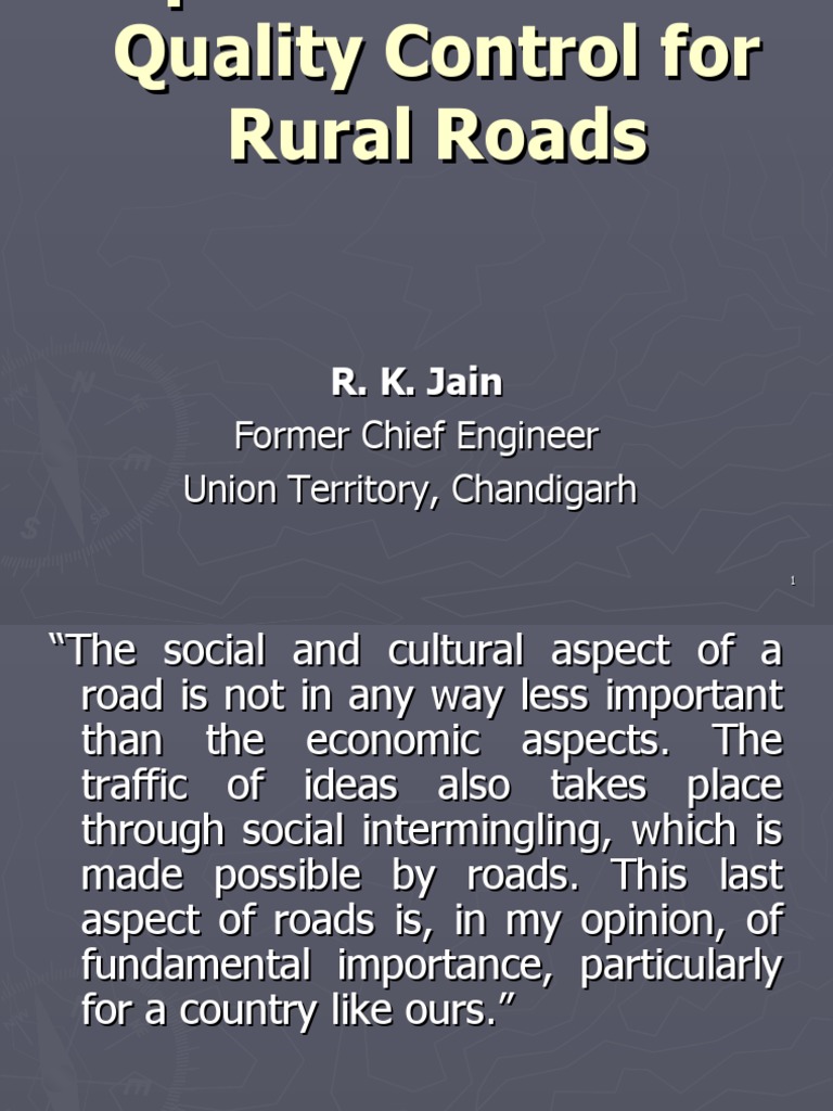 Specifications and Quality Control For Rural Roads Edit Ravi | PDF ...