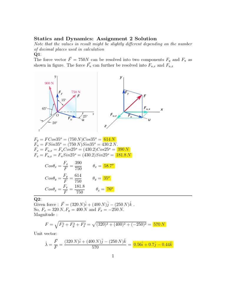 Analysis Of Statics Problems Involving Resolution Of Forces Pdf