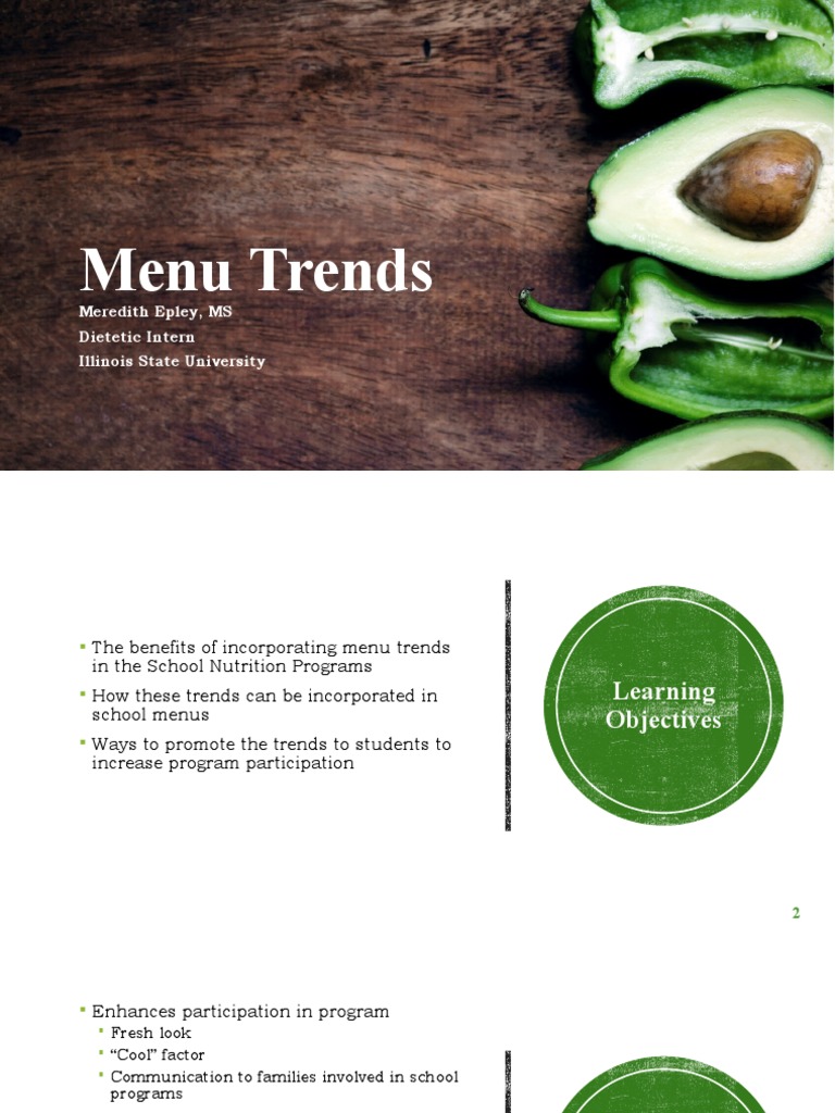 Menu Trends | PDF | Menu | Foods