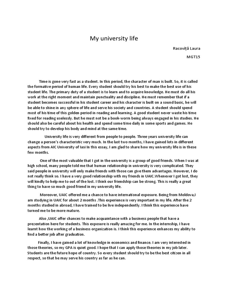 My University Life: Racoviță Laura MGT15 | PDF | Cognition ...