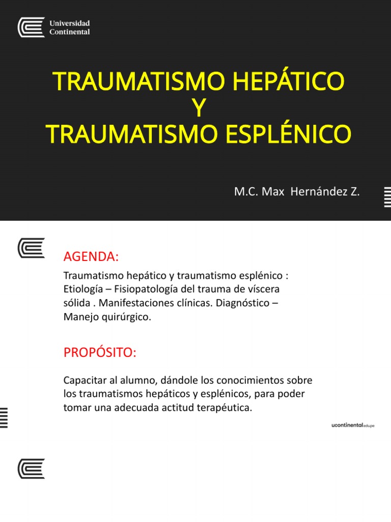 22.-Trauma Hepatico y Esplenico | PDF | Lesión | Enfermedades y ...