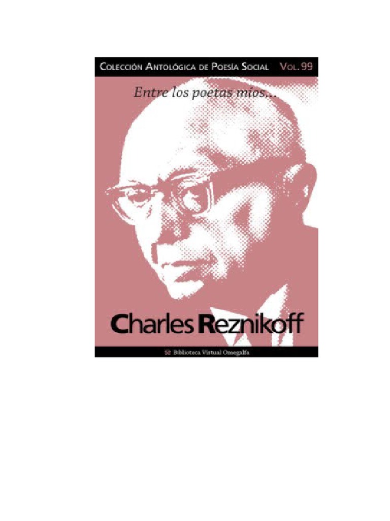 Reznikoff Charles - Coleccion Antologica de Poesia Social 99 | PDF ...
