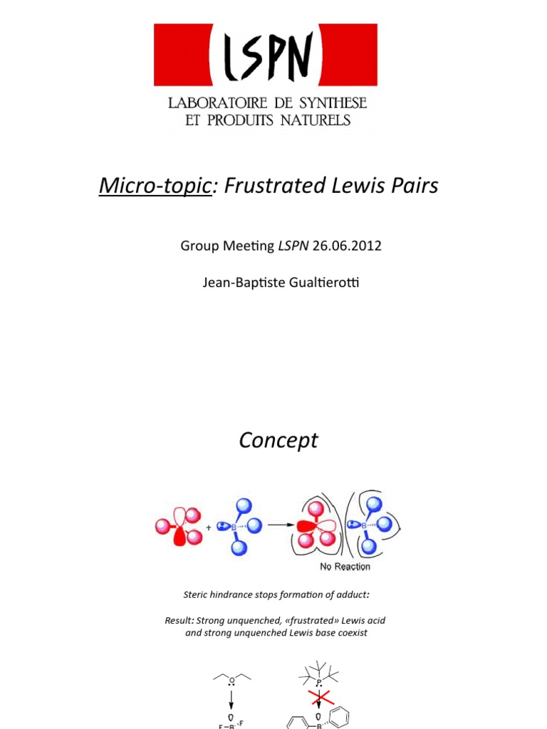 Frustrated Lewis Pairs | PDF | Chemical Reactions | Change