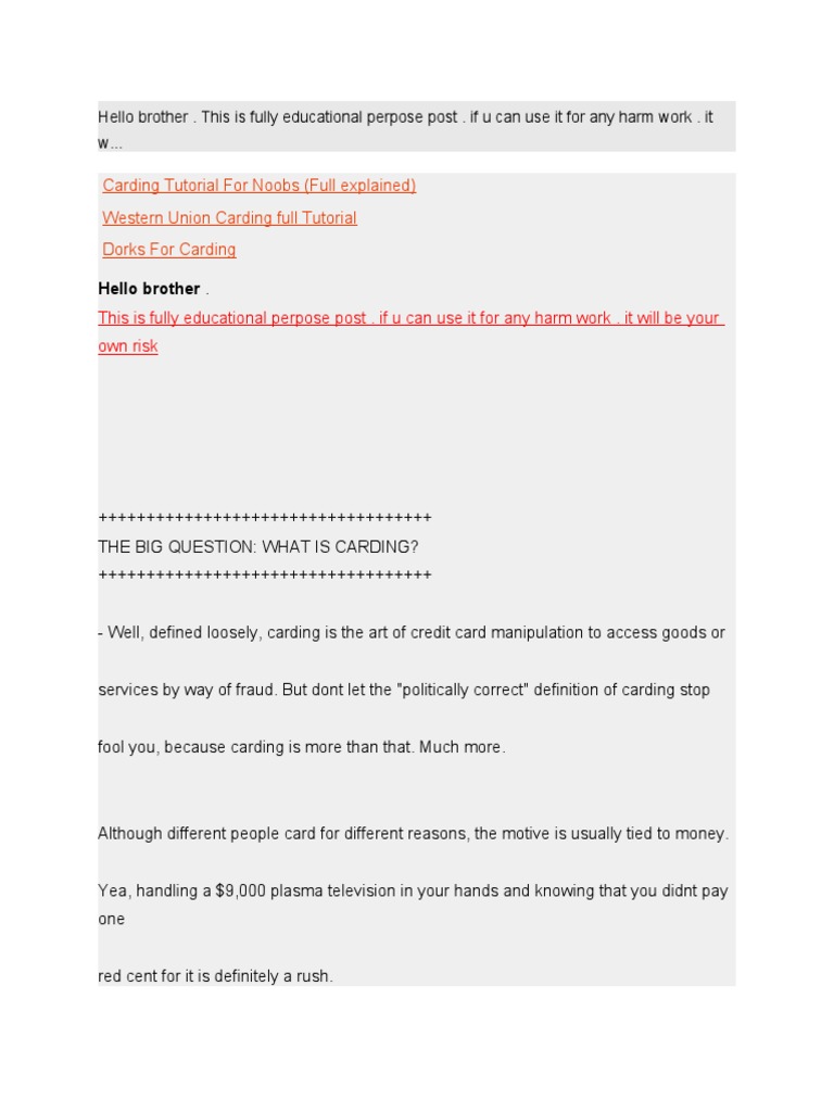 Credit Card Hacking Full Tutorial | PDF | Proxy Server | Payments