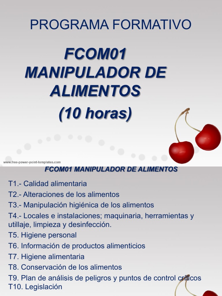 Curso Manipulador De Alimentos Pdf Nutrientes Alimentos