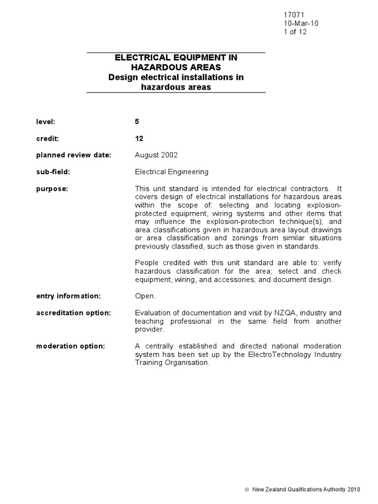 Hazard Classfication | PDF | Electrical Wiring | Occupational Safety ...