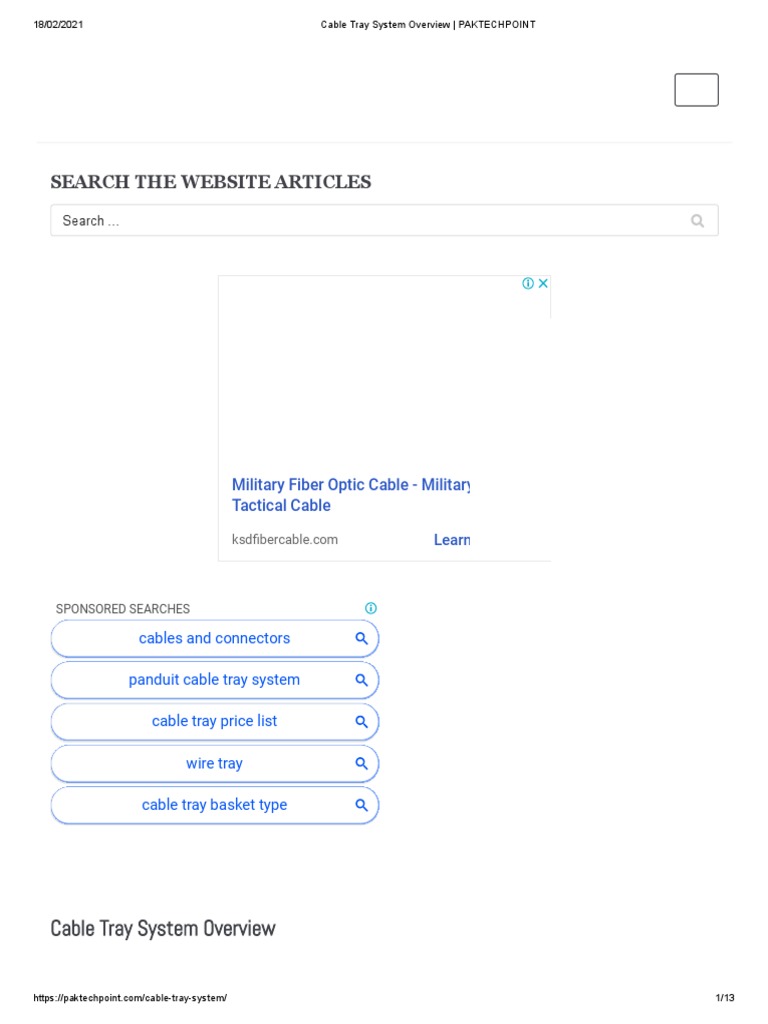 Cable Tray System Overview - PAKTECHPOINT | PDF | Galvanization | Building Engineering