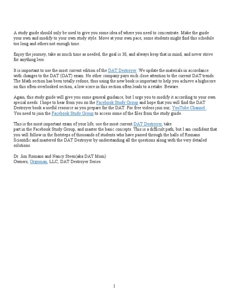 DAT Destroyer Study Guide | PDF | Molecules | Chemical Reactions