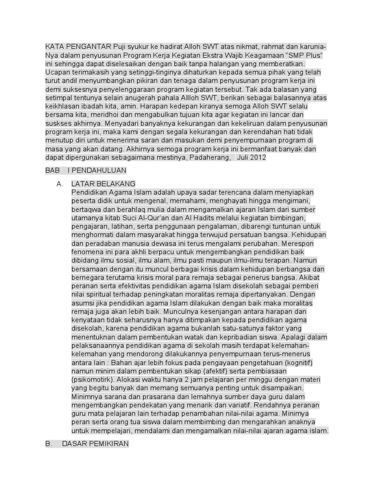 Proker Keagamaan Editeun | PDF | Karier & Perkembangan | Pengembangan Diri