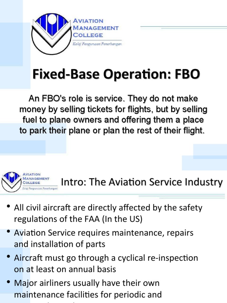 Fixed-Base Operation: FBO | PDF | Aerospace Engineering | Aerospace