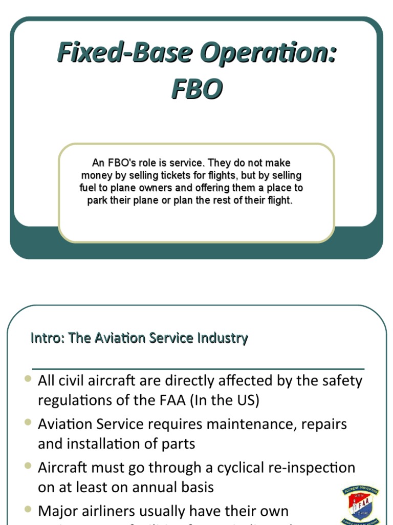 Fixed-Base Operation: FBO | PDF | Aerospace | Aerospace Engineering