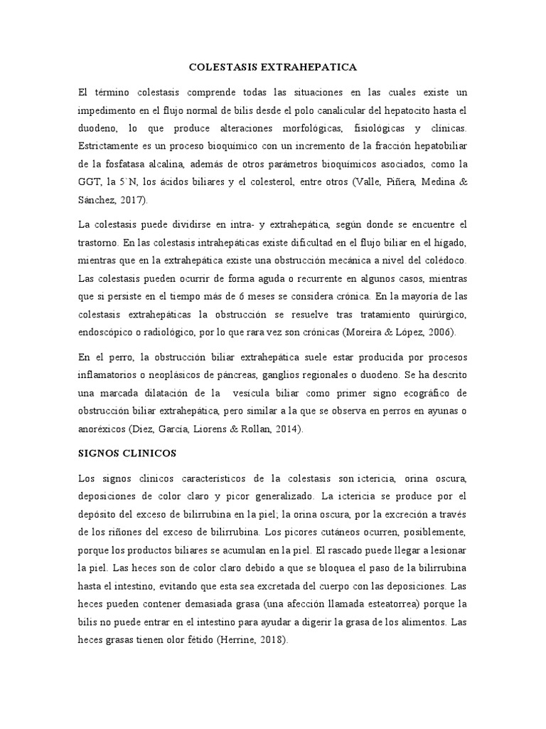Colestasis Extrahepática: Causas y Síntomas | PDF | Bilis ...