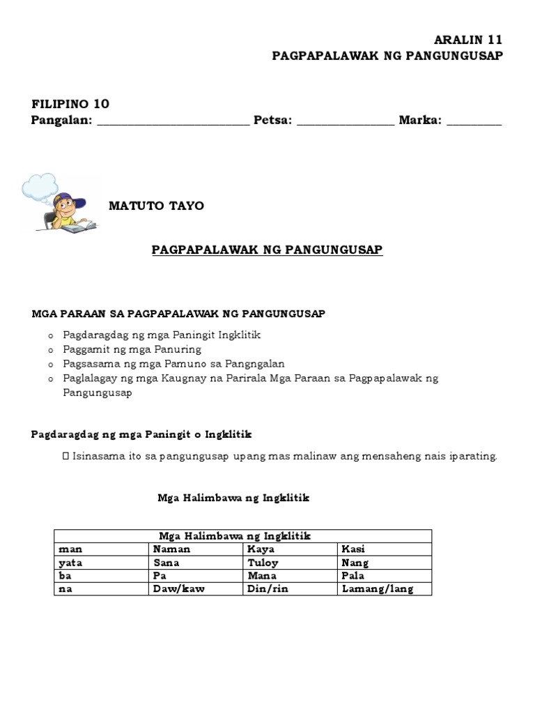 ARALIN 11 Grade 10 | PDF