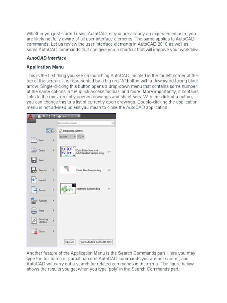 Fundamentals of AutoCAD | PDF | Icon (Computing) | Button (Computing)