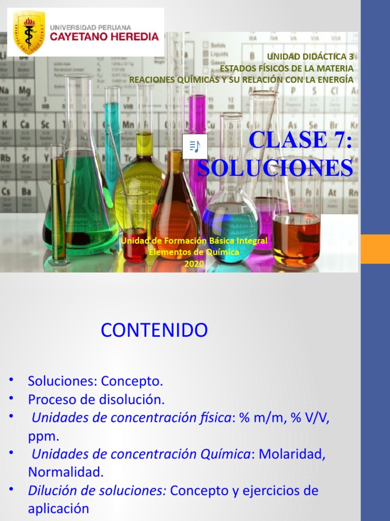 Clase 7-1 | PDF | Concentración | Solvente