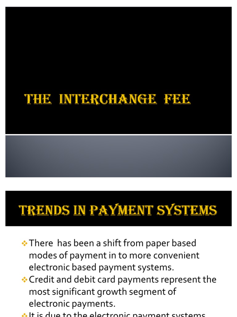 Interchange Fee | PDF | Credit Card | Financial Transaction