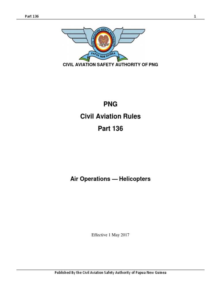 PNG Helicopter Operations Rules | PDF | Instrument Flight Rules ...