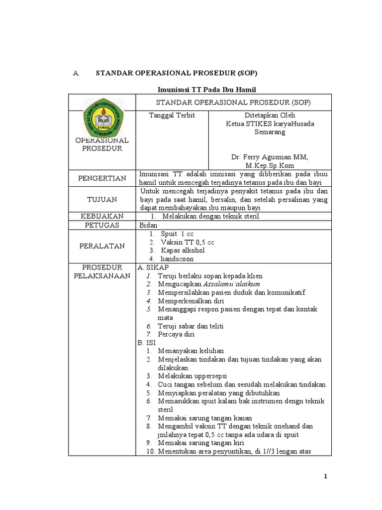 Sop Modul Preseptor | PDF