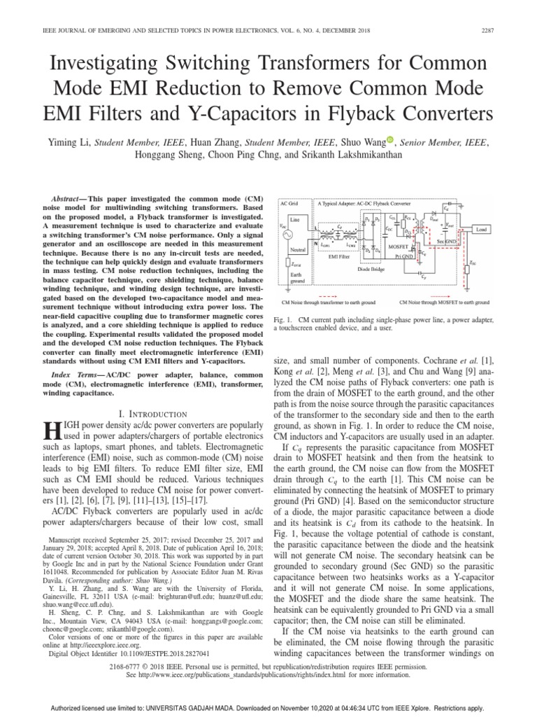 Investigating Switching Transformers Pdf Transformer Capacitor 