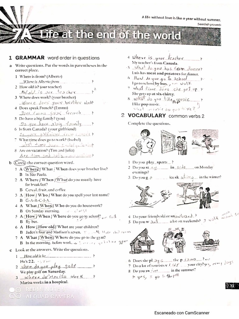Workbook Inglés Basico4 | PDF