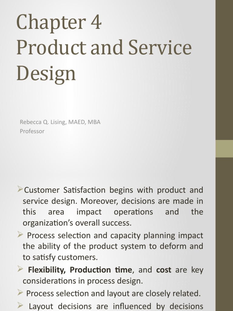 Chapter 4 OpmanwithTQM | PDF | Design | Reliability Engineering