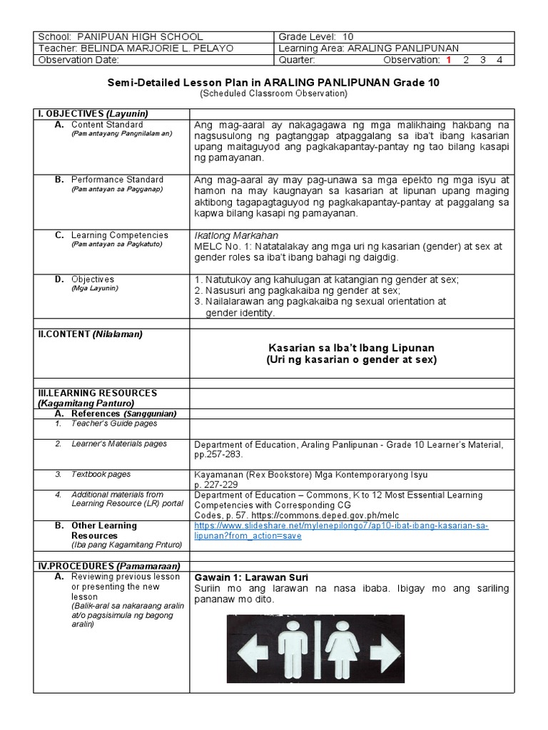 Cot (RPMS-PPST 2020-2021) | PDF
