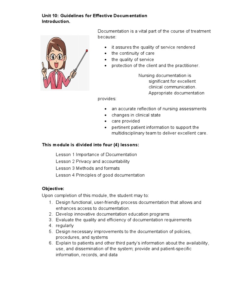 Guidelines for Effective Nursing Documentation: Ensuring Privacy and ...