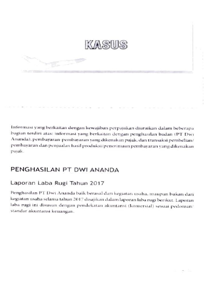 Perpajakan PT Dwi Ananda | PDF