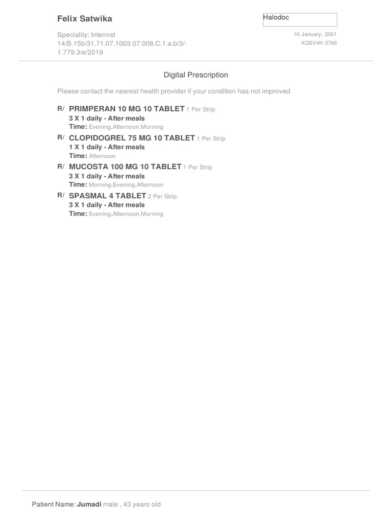 Resep Obat | PDF | Wellness