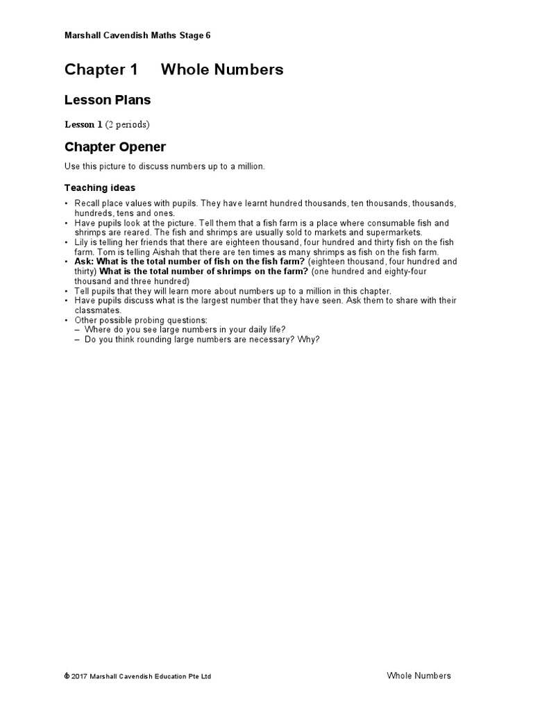 MC Maths - Lesson Plans - Stage 6 - C01 | PDF | Numbers | Cognition