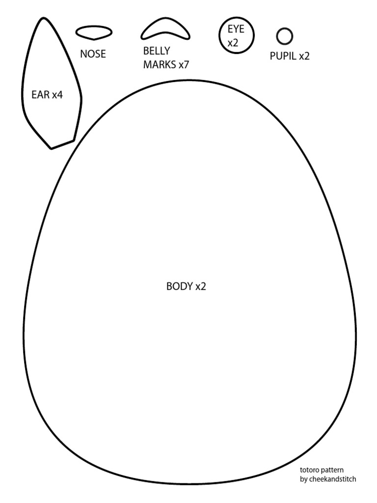 Totoro Pattern1 by Cheekandstitch | PDF