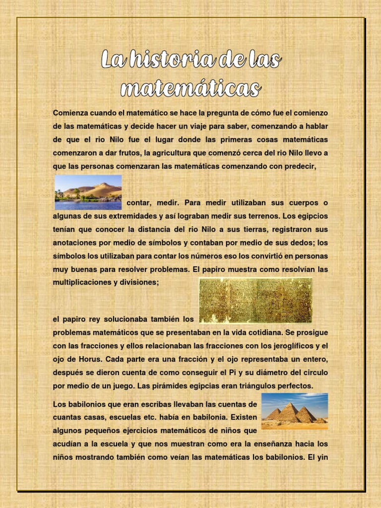 La Historia de Las Matemáticas | PDF | Números | Pitágoras