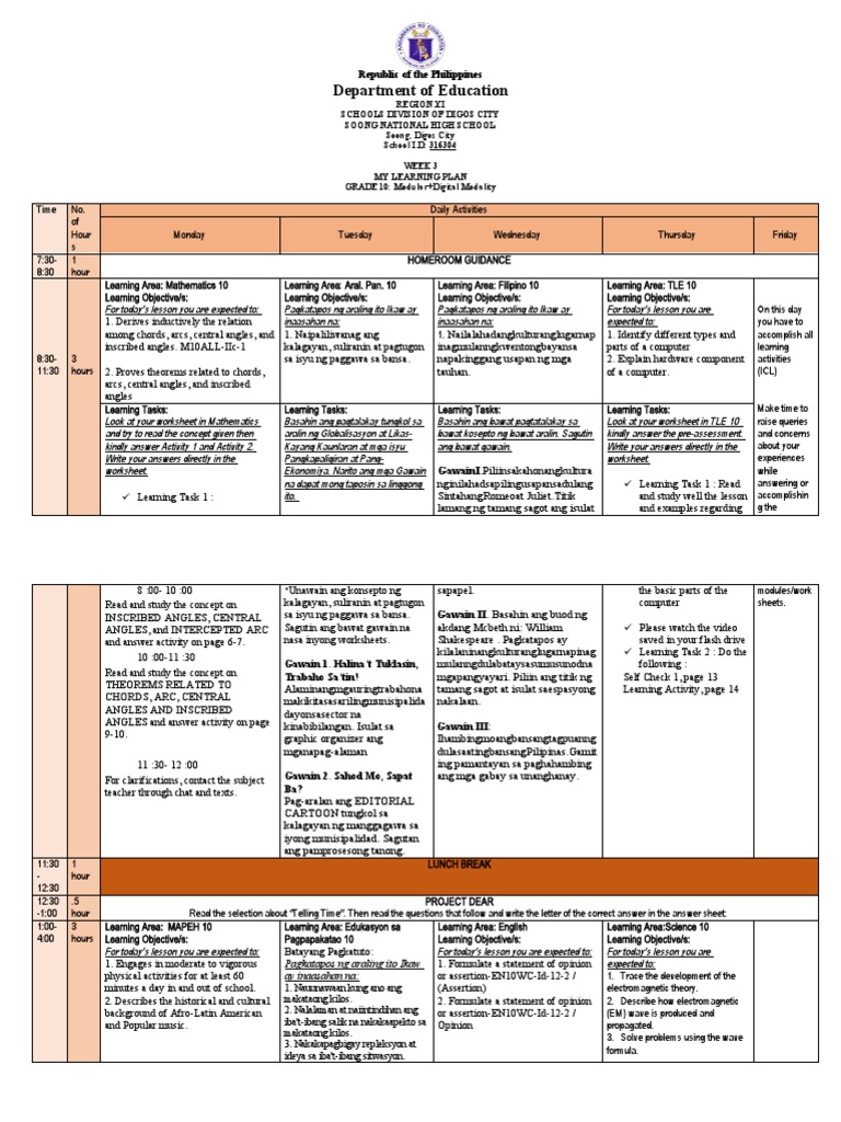 Department of Education: Republic of The Philippines | PDF