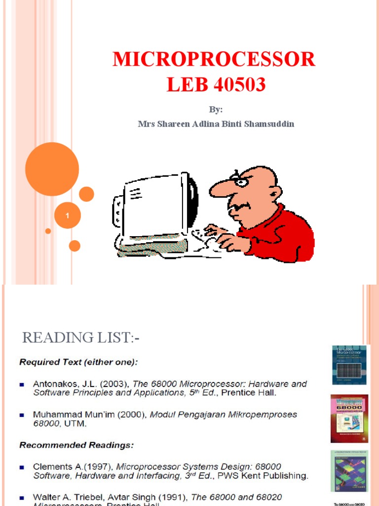 Microprocessor LEB 40503: By: Mrs Shareen Adlina Binti Shamsuddin | PDF | Read Only Memory ...