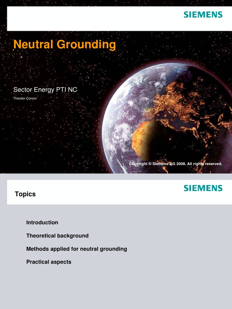Neutral Earthing - Siemens | PDF | Electrical Equipment | Electromagnetism