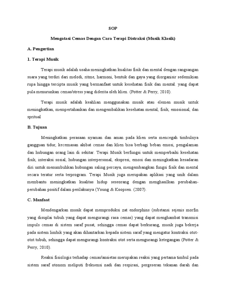 Sop Terapi Musik | PDF