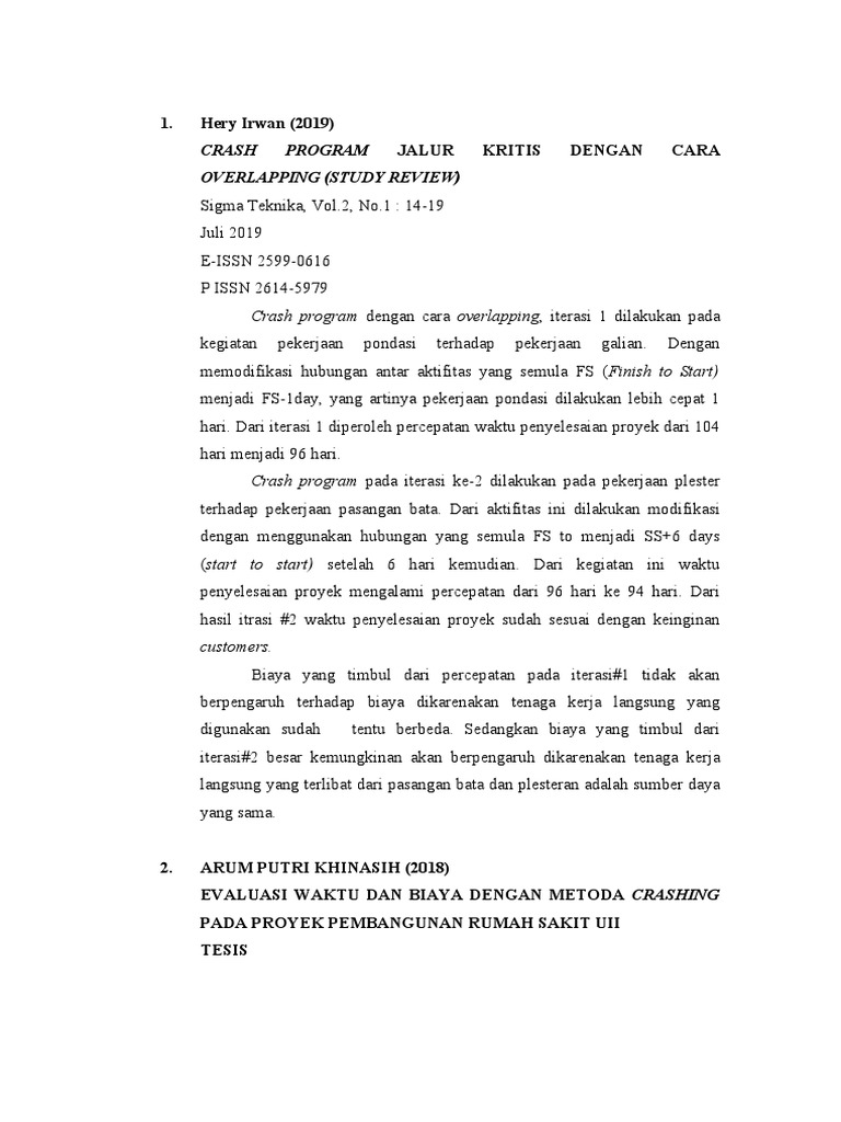 Crash Program dalam Proyek Konstruksi | PDF | Bisnis