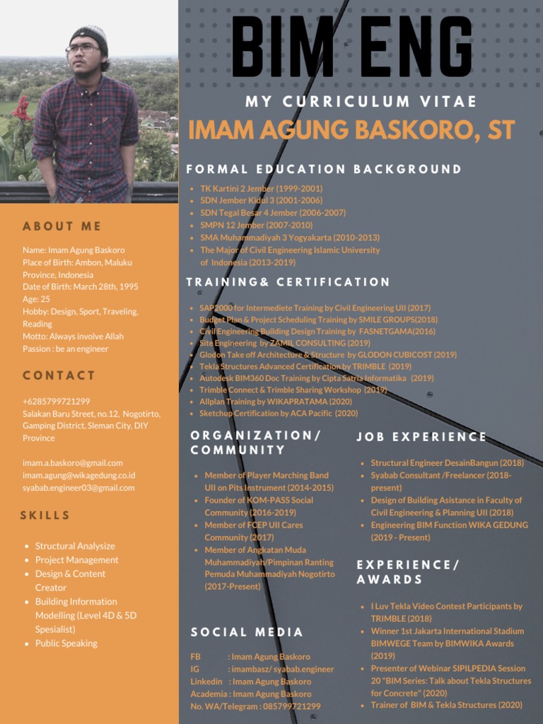 CV IMAM BIM ENG 2020 Update | PDF | Engineering | Science