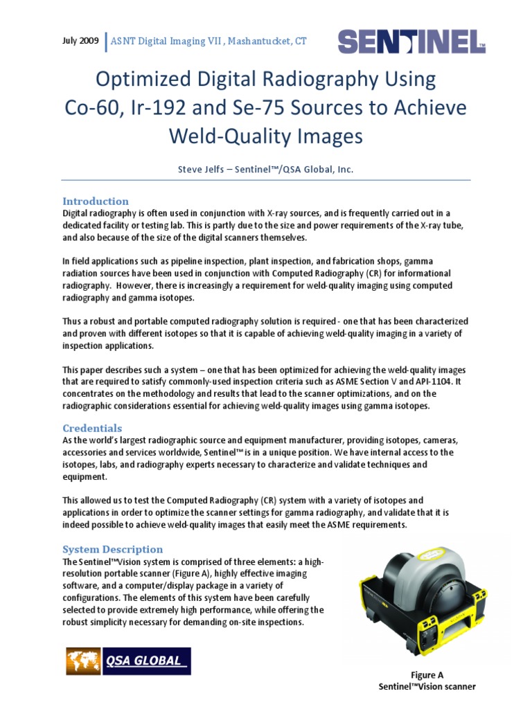 Optimized Digital Radiography Paper Final Rev H | PDF | Image Scanner ...