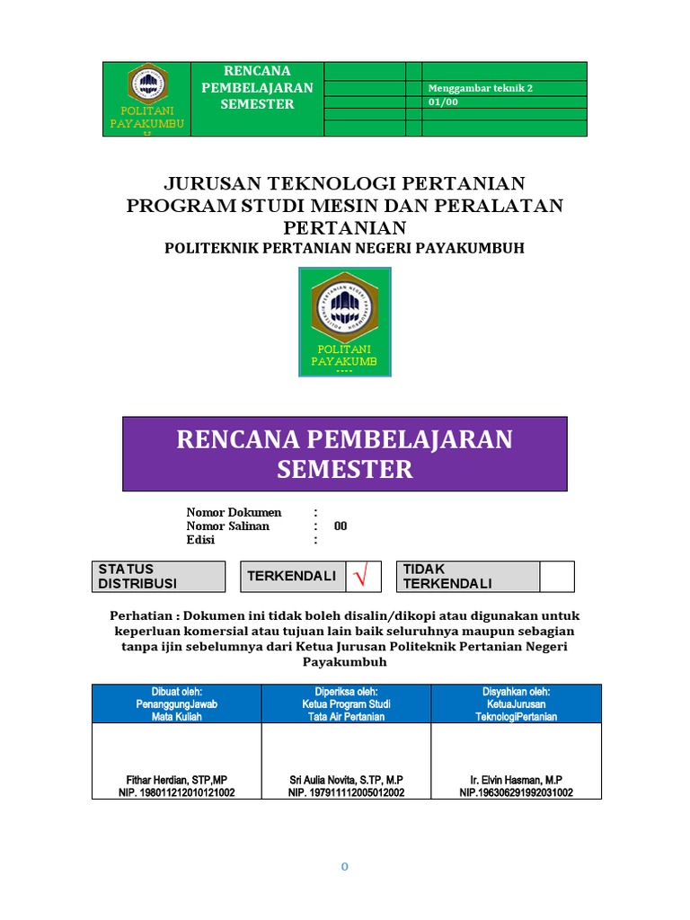 Rps Menggambar Teknik 2 | PDF