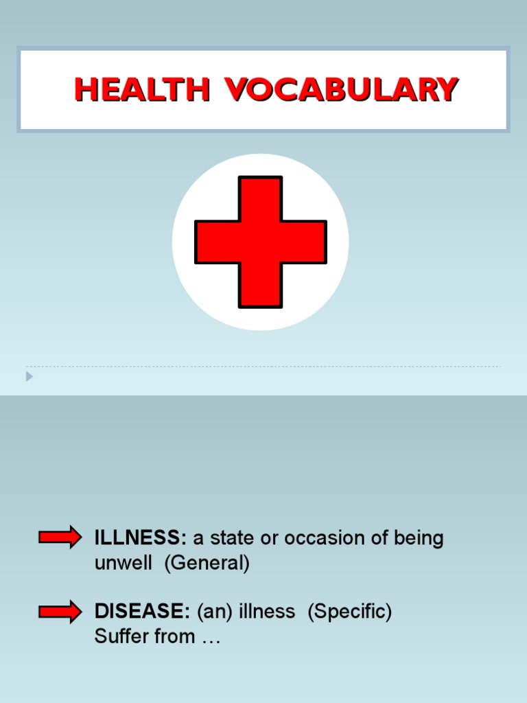 Health Vocabulary | PDF | Diseases And Disorders | Health Care