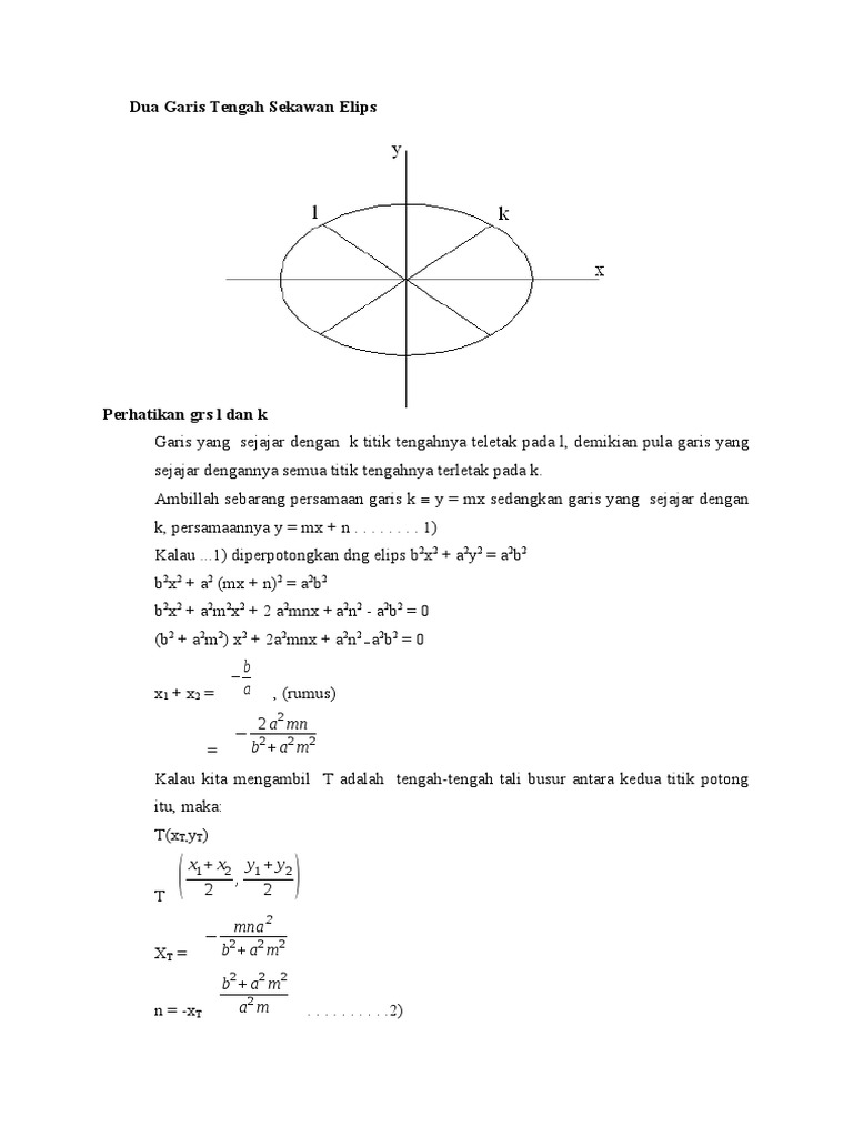 Dua Garis Tengah Sekawan Elips | PDF